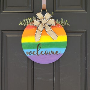 LGBT Welcome Sign Pride Door Sign LGBTQ Decor LGBTQIA - Etsy