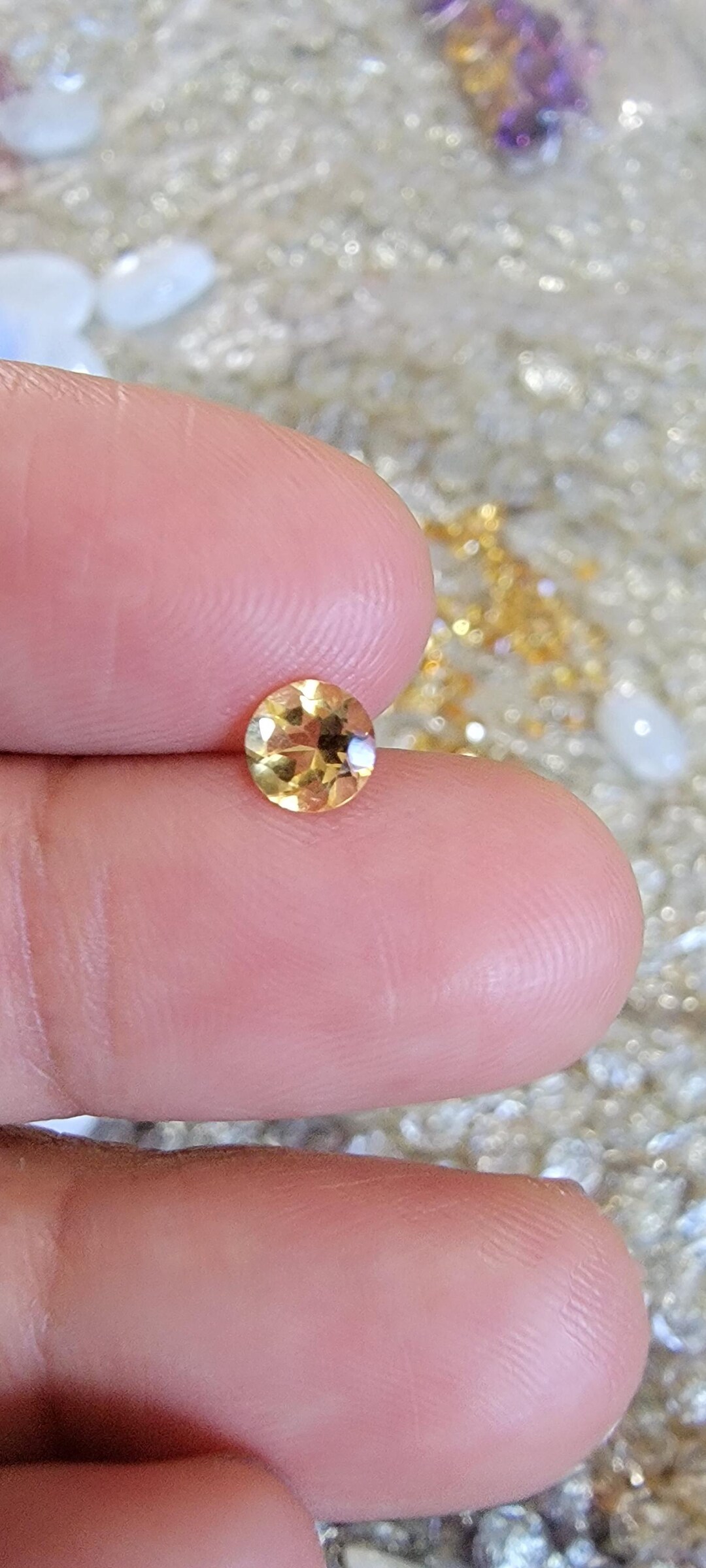 Natural Citrine Round Faceted Cut Loose Gemstone Lot Ready for Jewelry ...