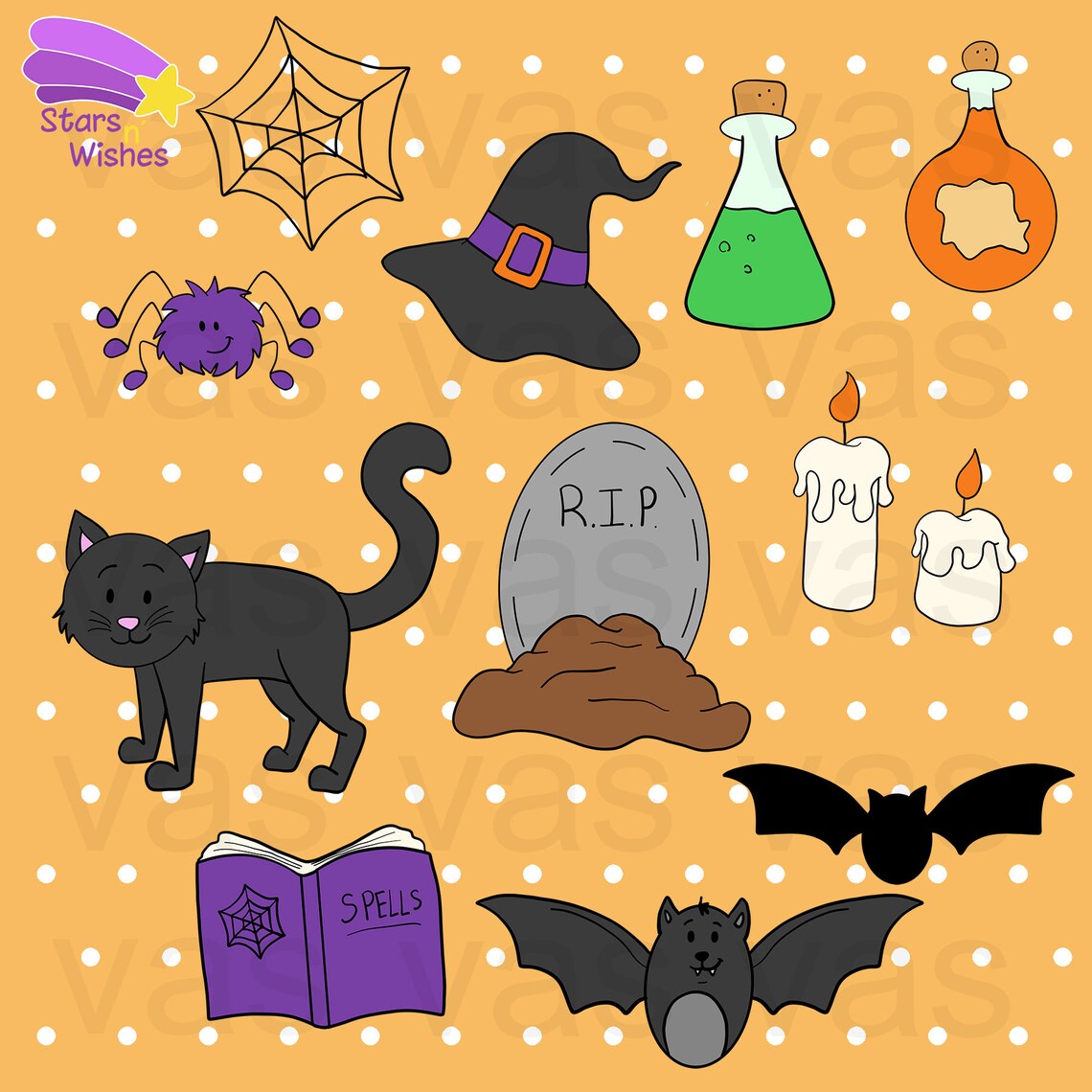 Halloween Clip Art, Line Art and Color, Monster Clipart, Frankenstein ...