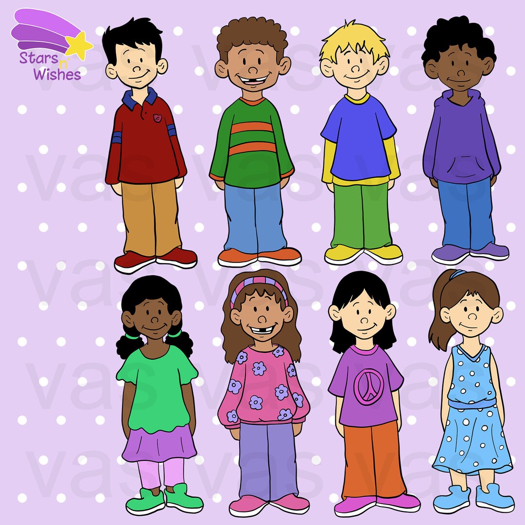 Kids Clip Art, Kids Clipart, Girls, Boys, Clipart, Digital Clip Art ...