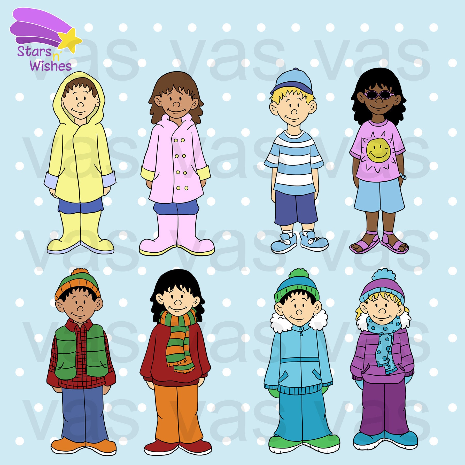 Season Clip Art, Season Clipart, Spring Clipart, Summer Clipart, Fall ...
