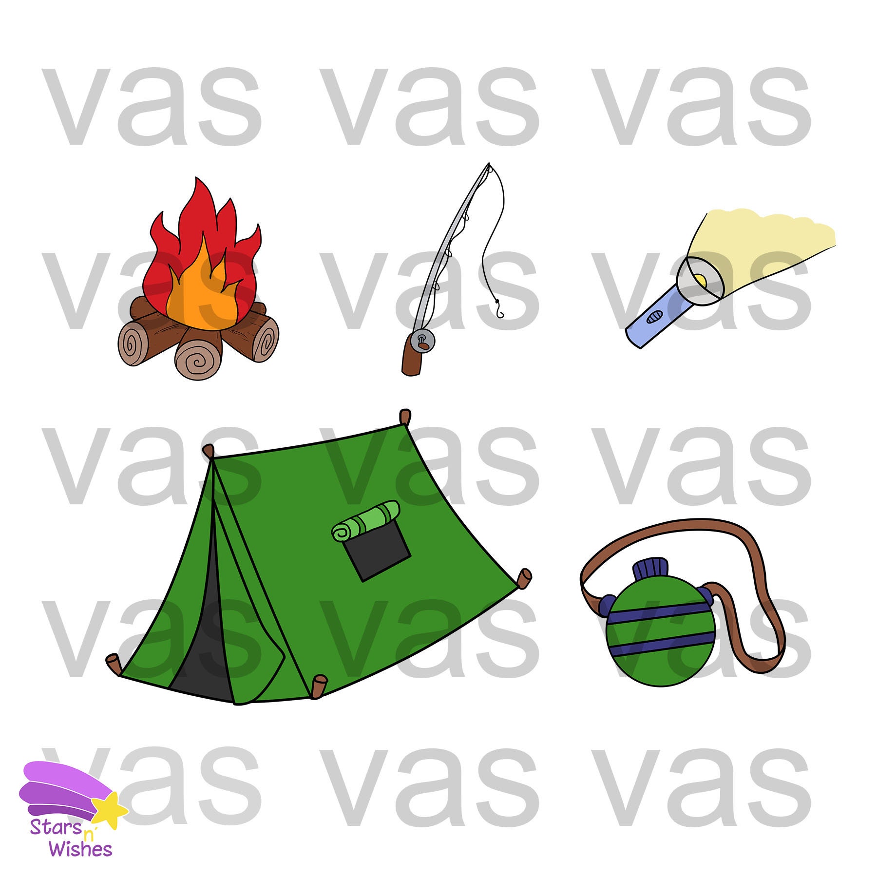 Camping Clip Art, Camping Clipart, Forest Animals Clipart, Clipart ...
