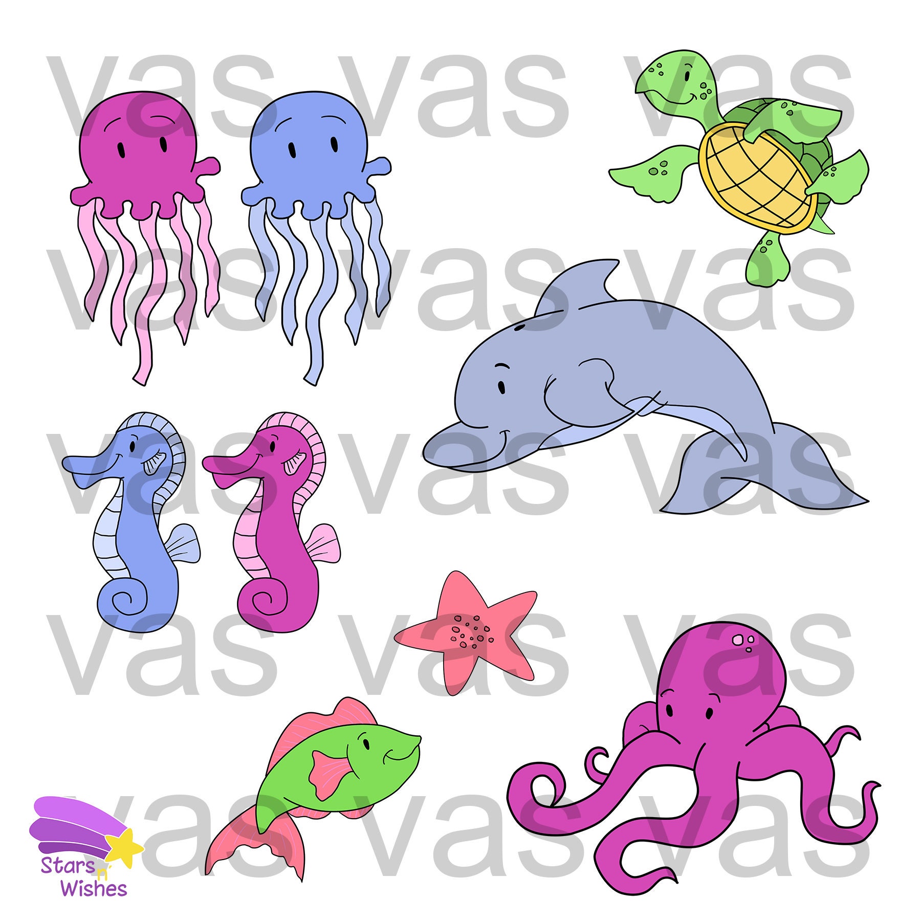 Mermaid Clip Art, Mermaid Clipart, Sea Animals Clipart, Clipart ...