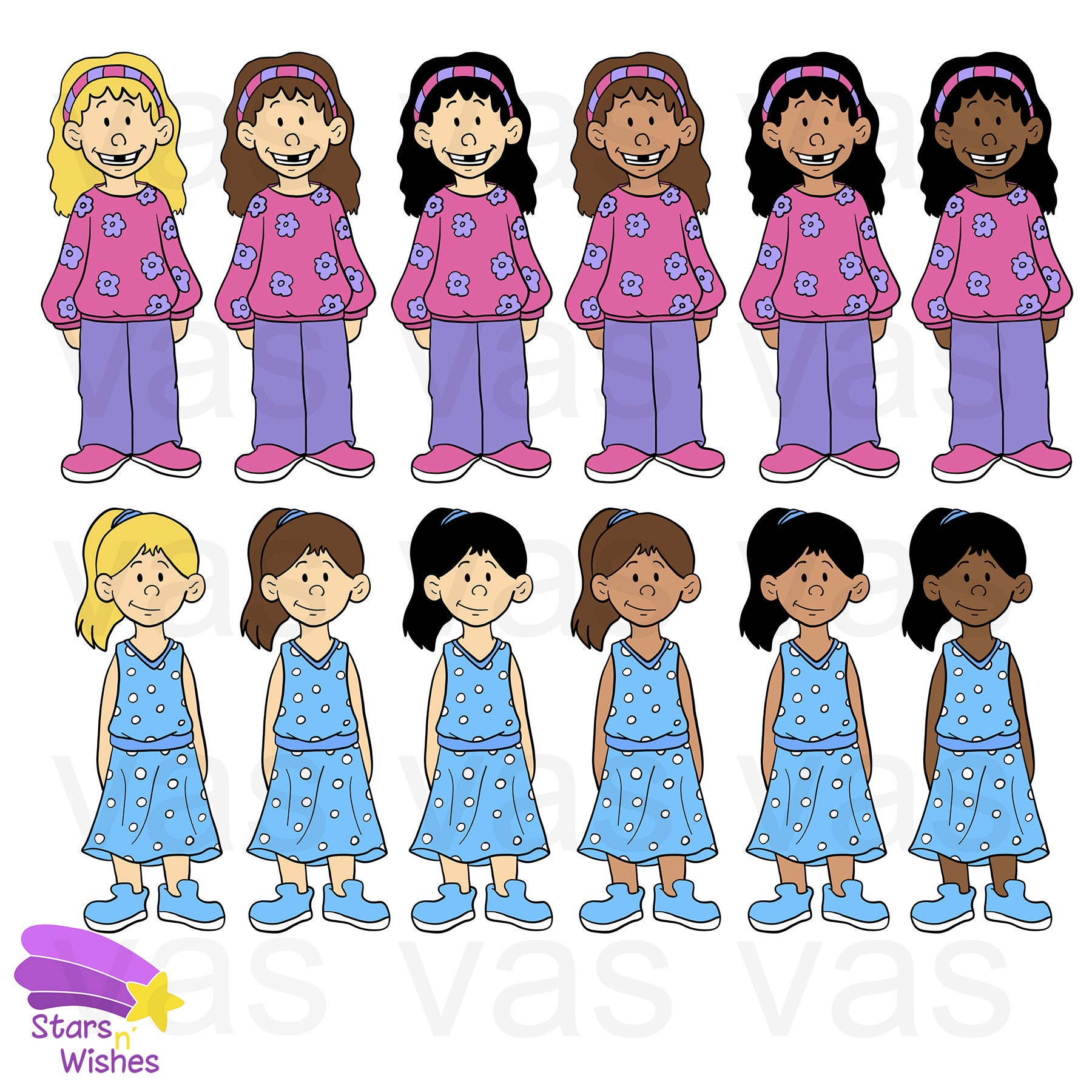 Kids Clip Art, Kids Clipart, Girls, Boys, Clipart, Digital Clip Art ...