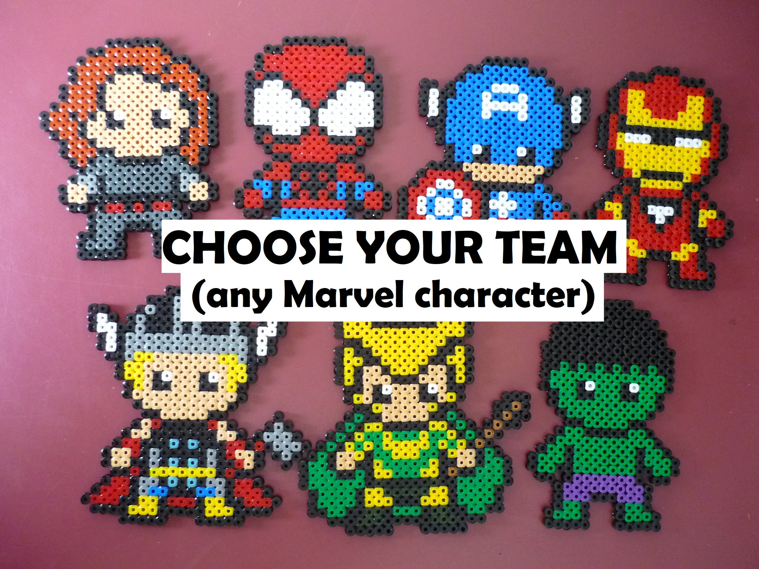 Superheroes / Avengers Marvel Hama Beads Perler Beads | Etsy