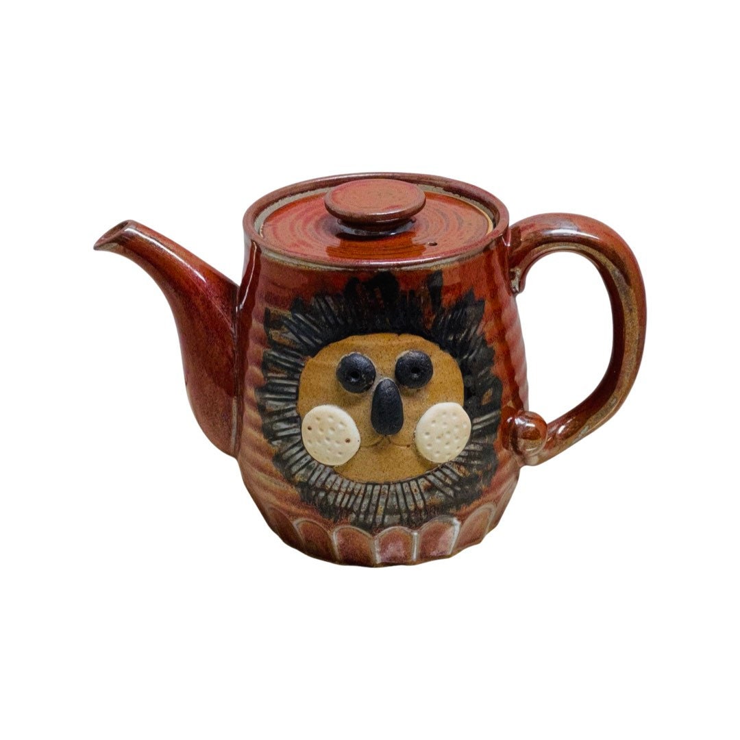 Stoneware Teapot Vintage Lion Head Teapot Takahashi Stoneware 4 Cup ...