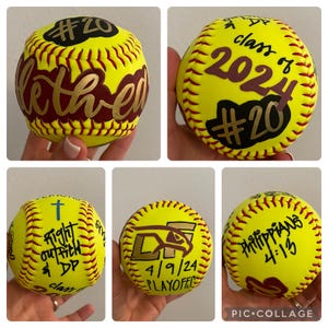 Custom Handpainted Softball - Etsy