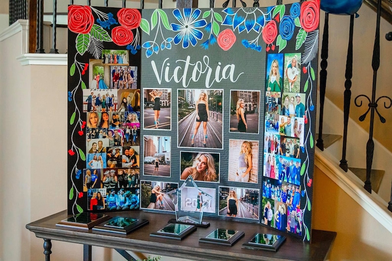 Senior Tri-fold Photo Display Board for Graduation Party - Etsy
