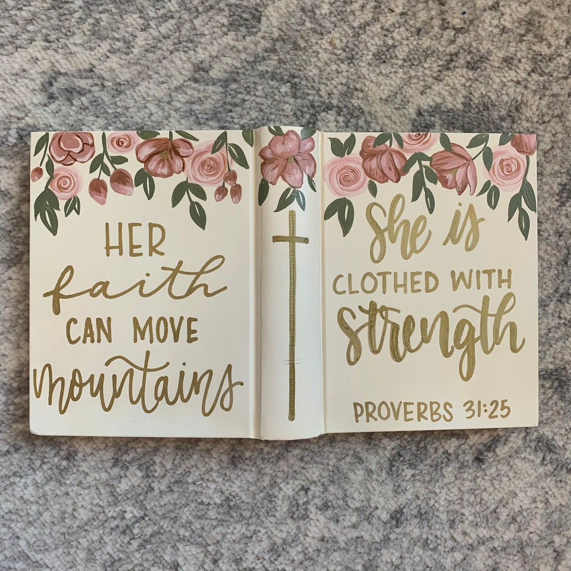 Custom Hand Painted Bible / Personalized Bible / Family Bible | Etsy