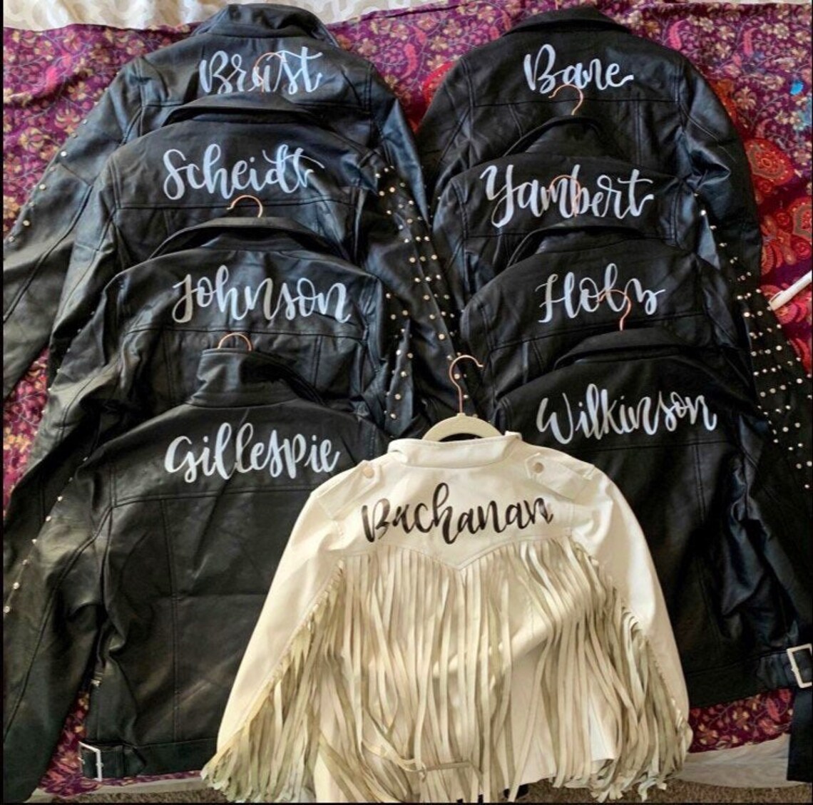 Custom Hand Painted Leather Jackets - Etsy