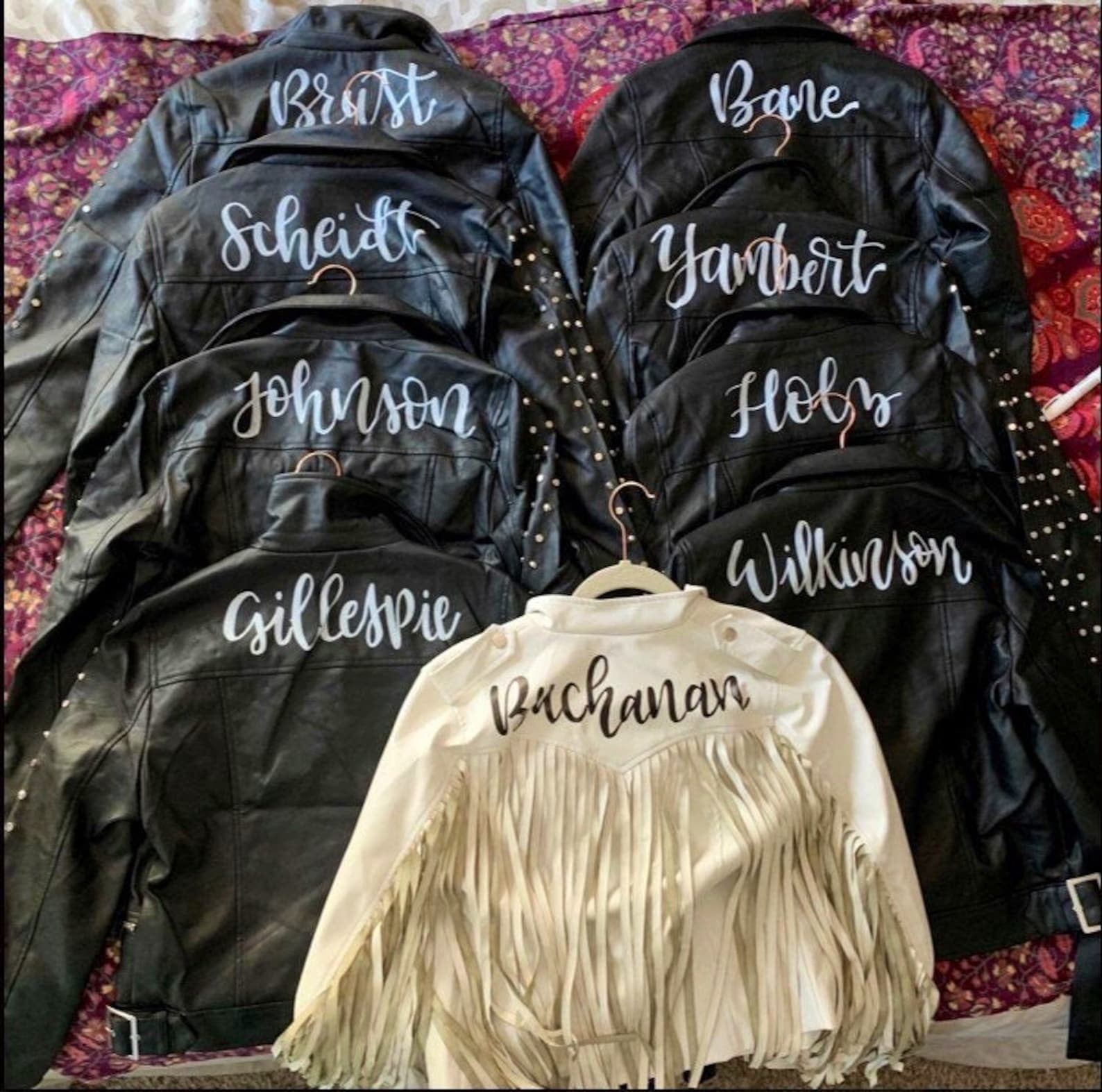 Custom Hand Painted Leather Jackets - Etsy