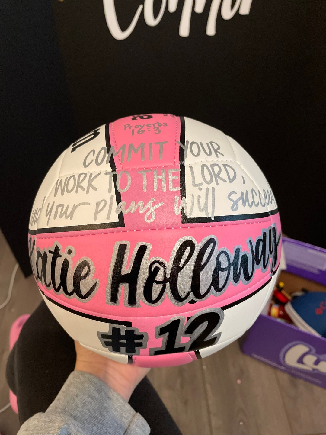 Hand Painted Customizable Volleyball - Etsy
