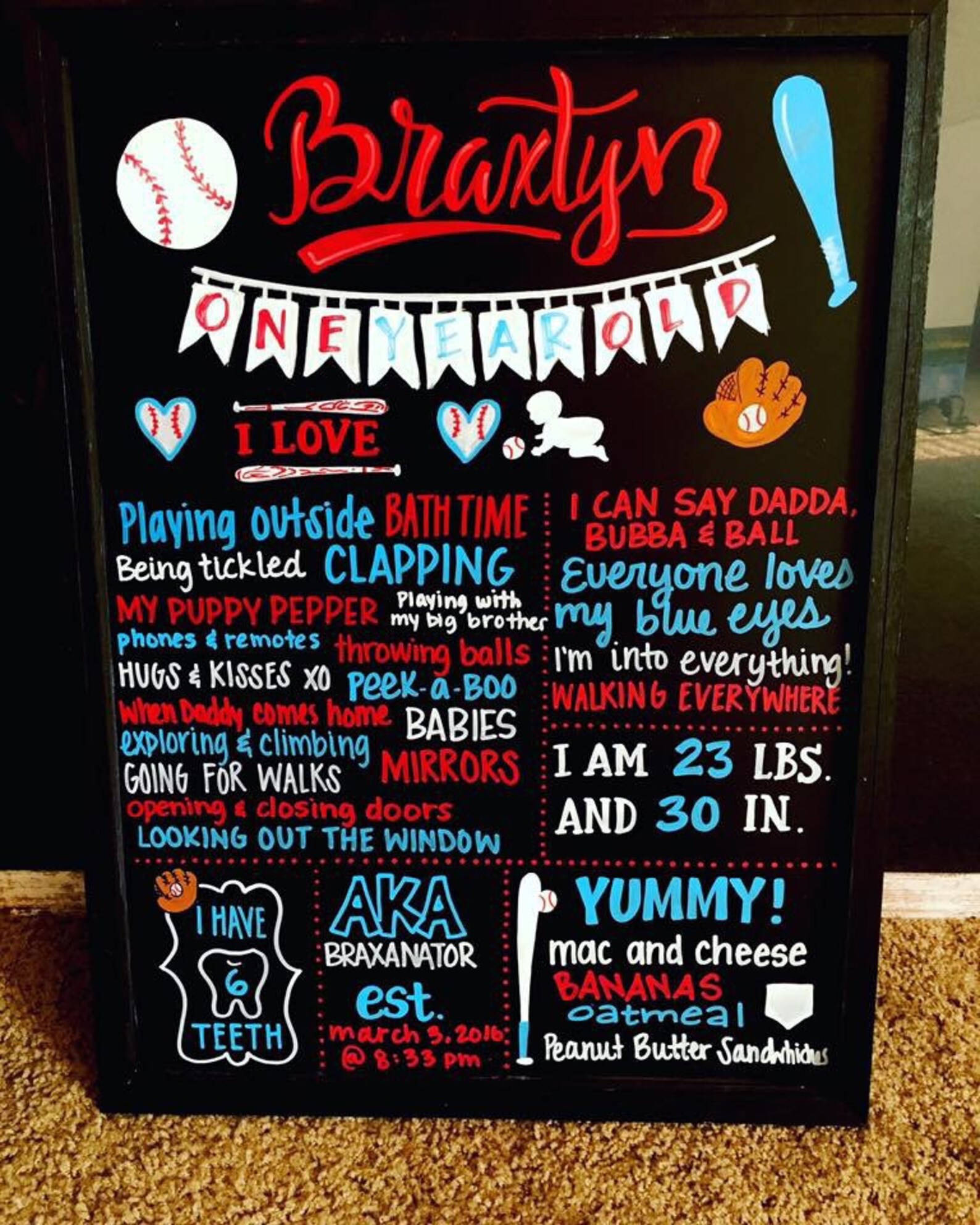 Birthday Themed Milestone Chalkboard - Etsy