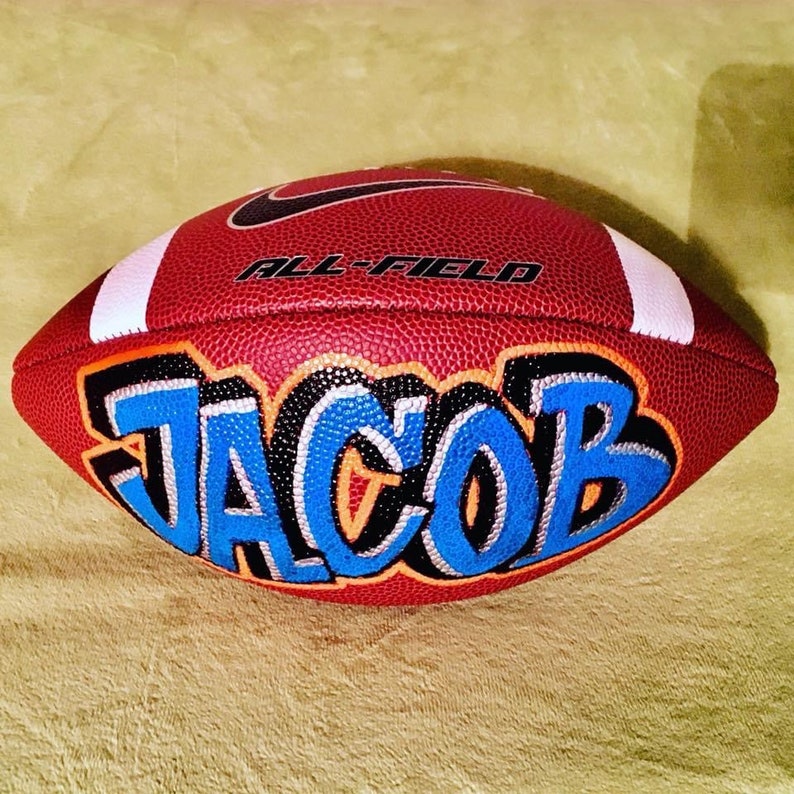 Hand Painted Customizable Football - Etsy