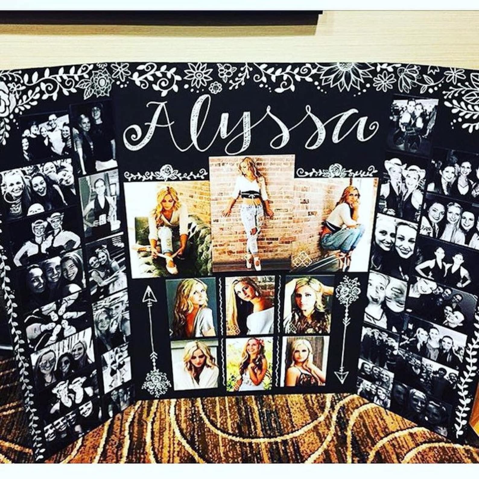 Senior Tri-Fold Photo Display Board | Etsy
