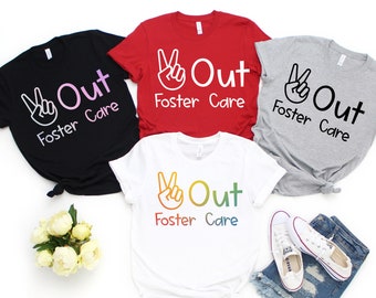 Adoption Day Peace Out Foster Care Shirts Infant-adult Sizes | Etsy