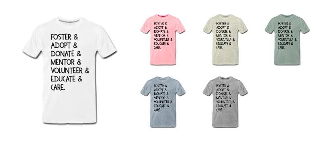 Foster Adopt Donate Volunteer Mentor Educate & Care - Etsy