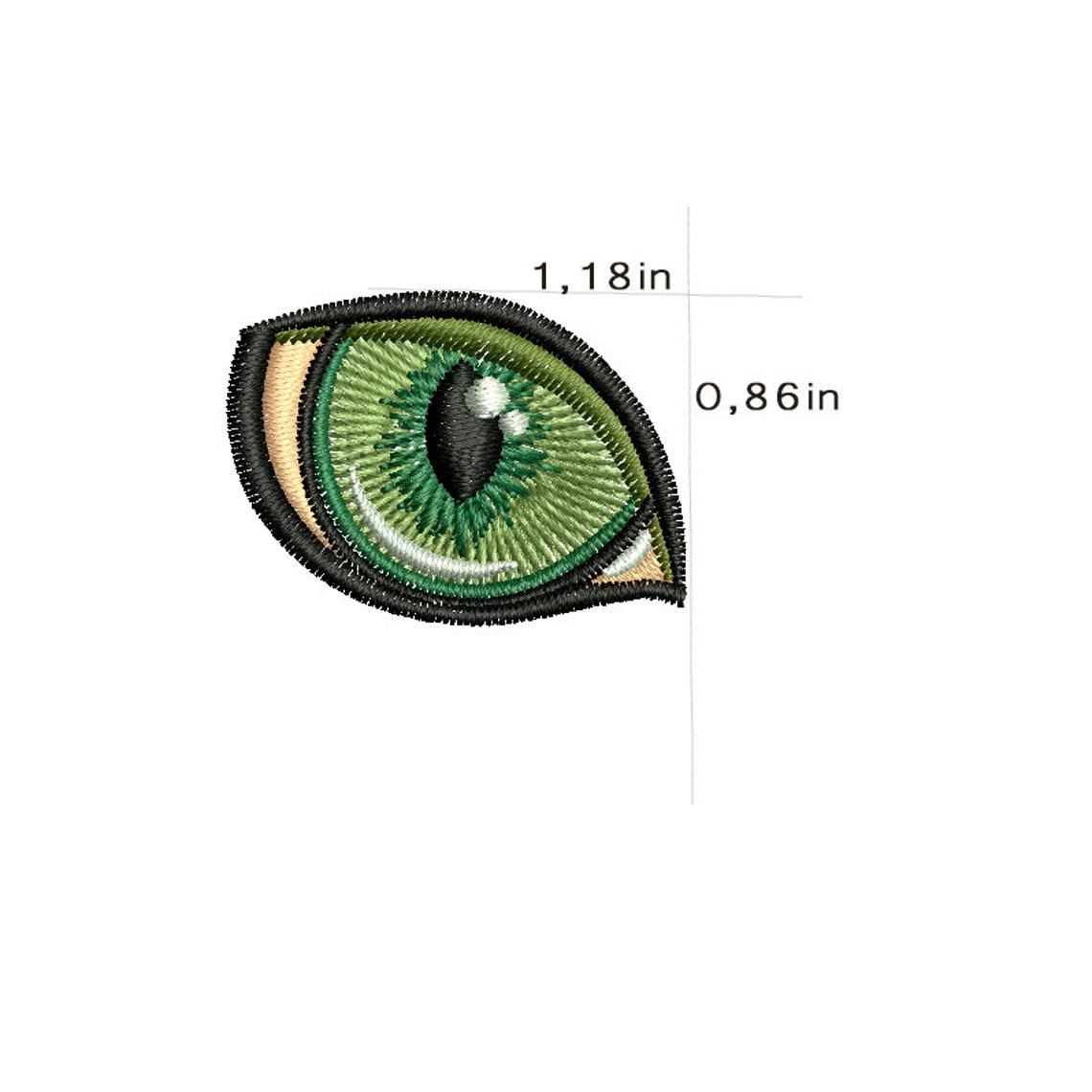 Cat's Eyes Patches. Cat Eyes and Nose Patches. Animal Eyes Embroidered ...