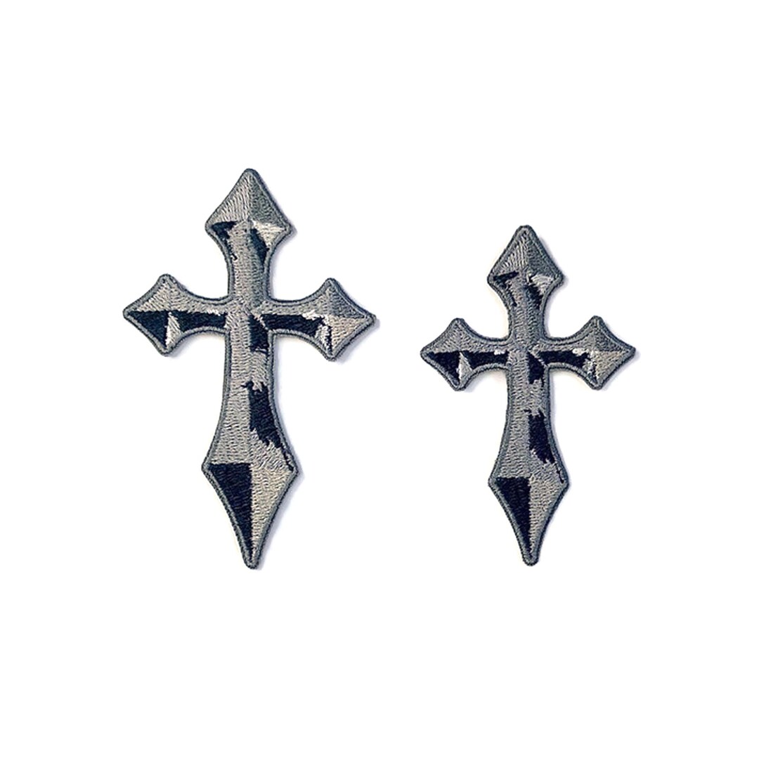 Gothic Cross Applique Patch. Cross Crucifix Embroidered Patch. Sew On ...