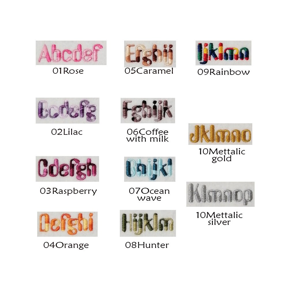 Multi-colored name patch. Embroidered name badge. | Etsy