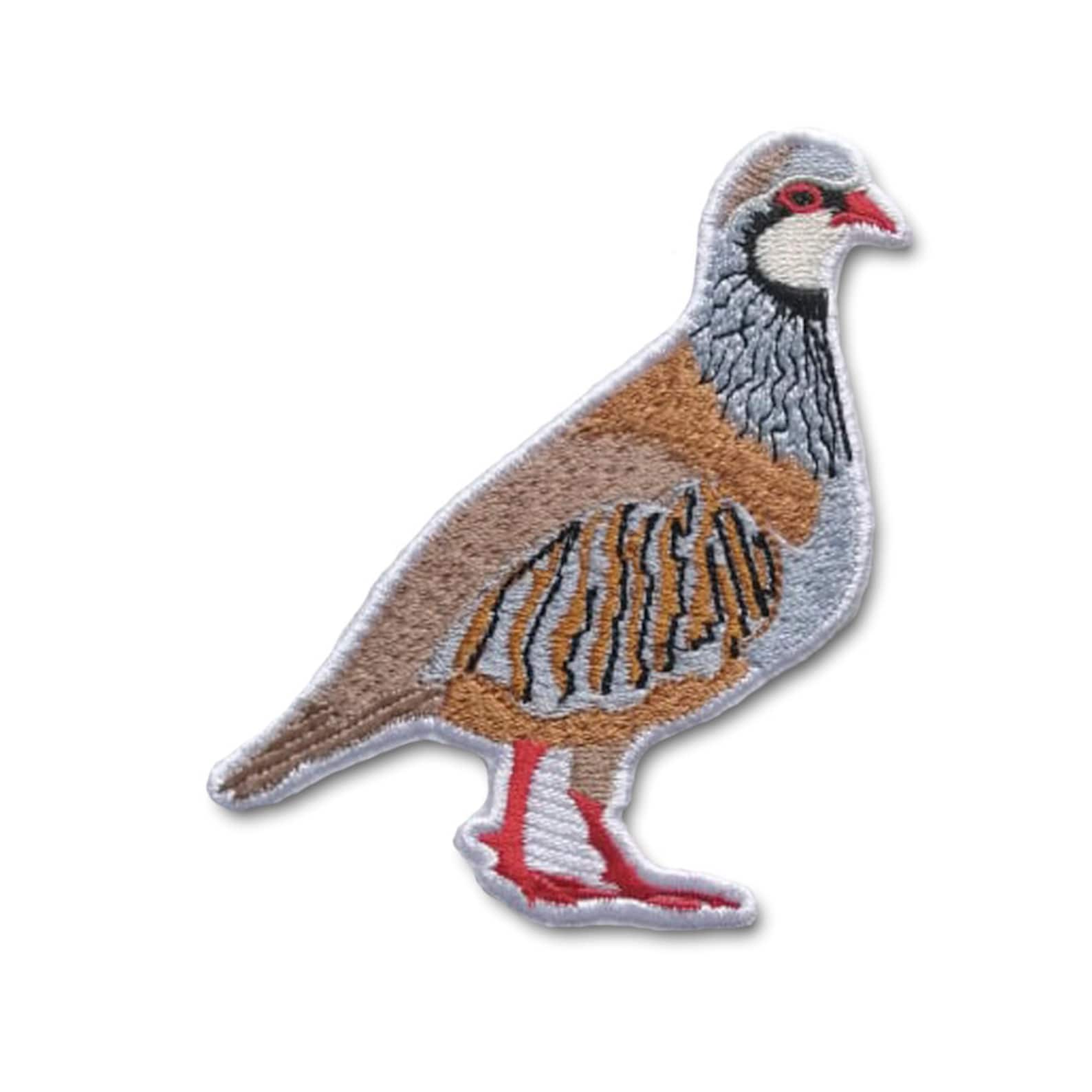 Realistic Embroidered Partridge Patch, Machine Embroidered Bird Patch ...