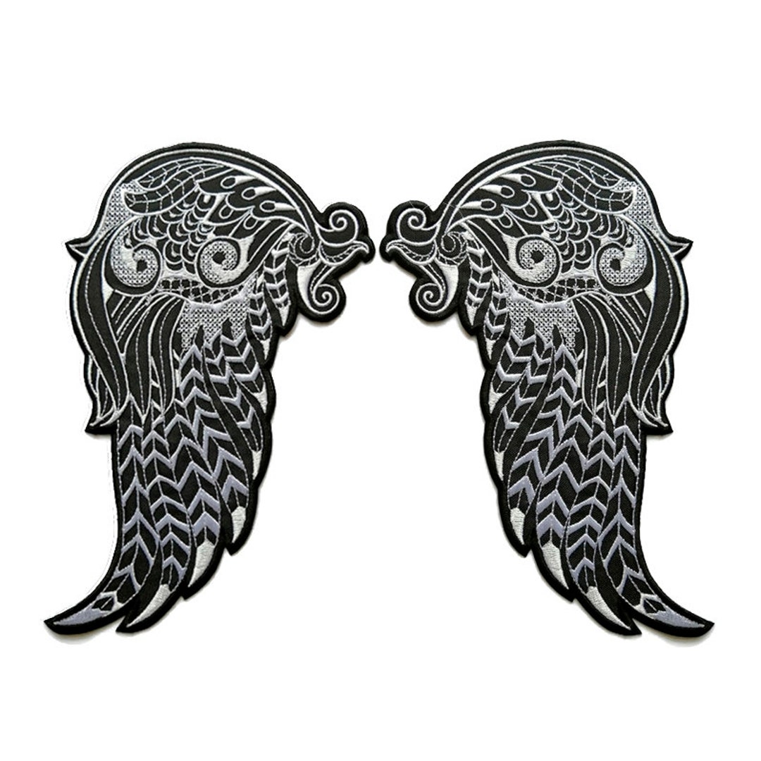 Embroidered Angel Wings Patch. Embroidered Wings Patches. Big Wings ...