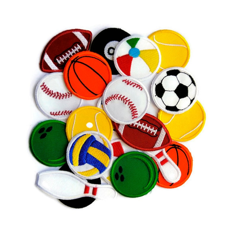 Sports Equipment Embroidered Patches Iron on Ball Patches - Etsy