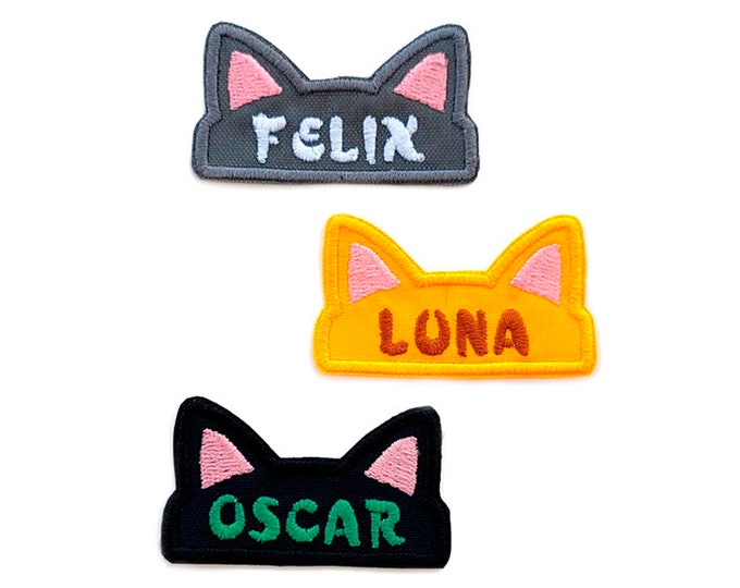 Pet Name Patch of a Dog Paw Print. Embroidered Pet Nametag. Paw Print ...