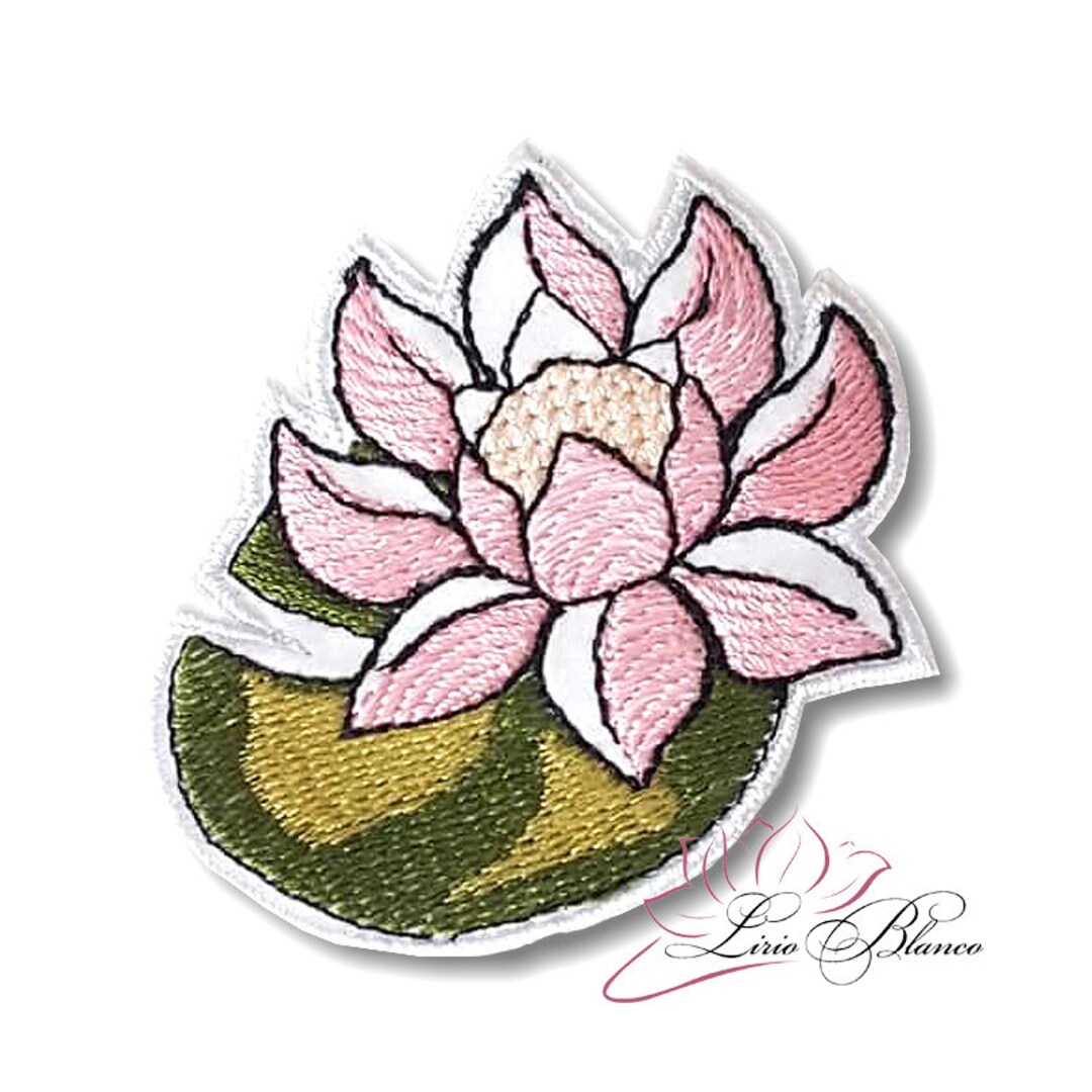 Water Lily Patch Embroidered, Nymphéas, Japanese Style Patch, Iron on ...