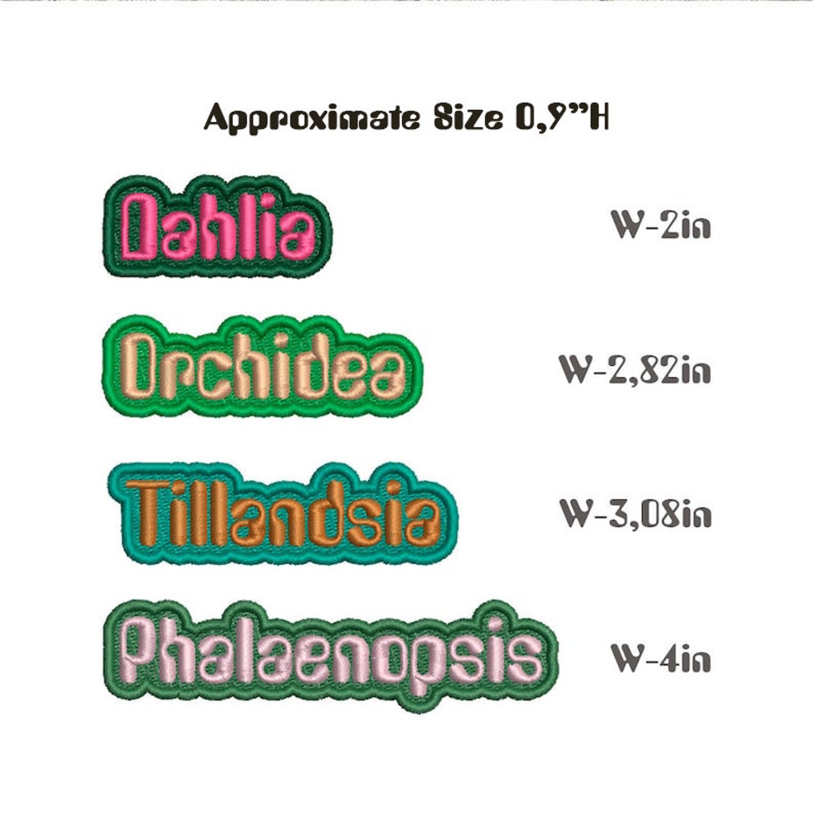 Multi-colored Name Patch. Embroidered Name Badge. - Etsy