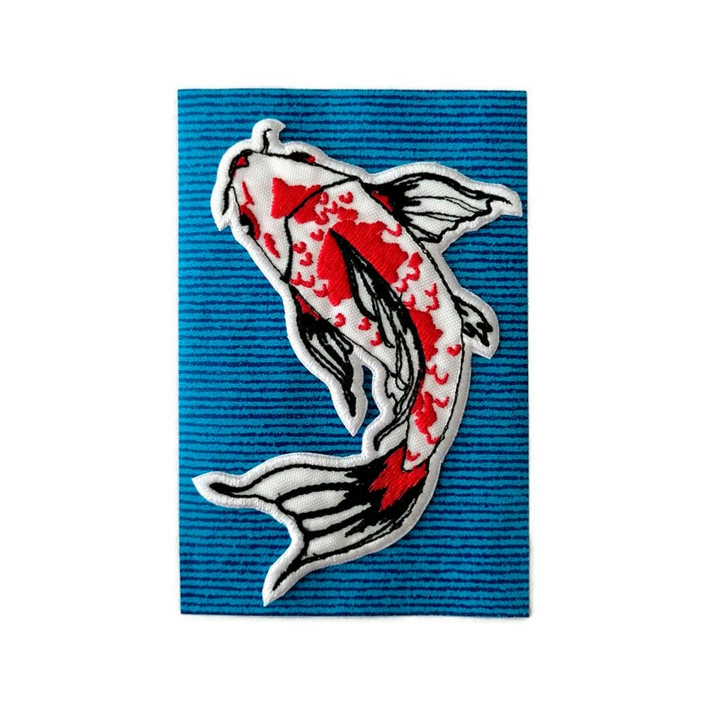 Japanese Koi Patch Embroidered Japanese Style Patch Iron on - Etsy