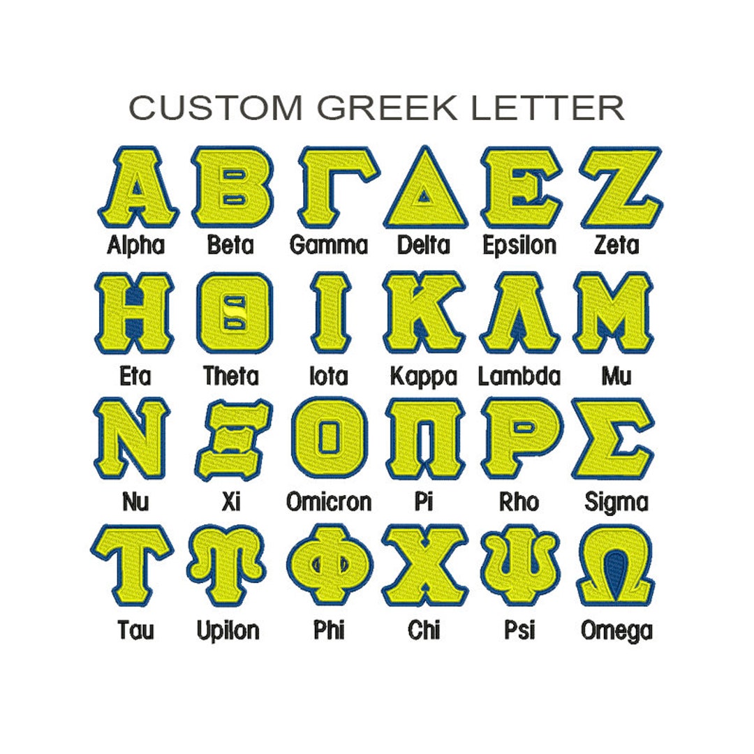 Greek Letter, Custom Letter Embroidered Patches, Hat Letter Monogram ...