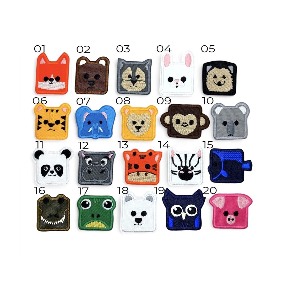 Animal Patches, Wildlife Patch, Animal Embroidery, Animal Patches for ...