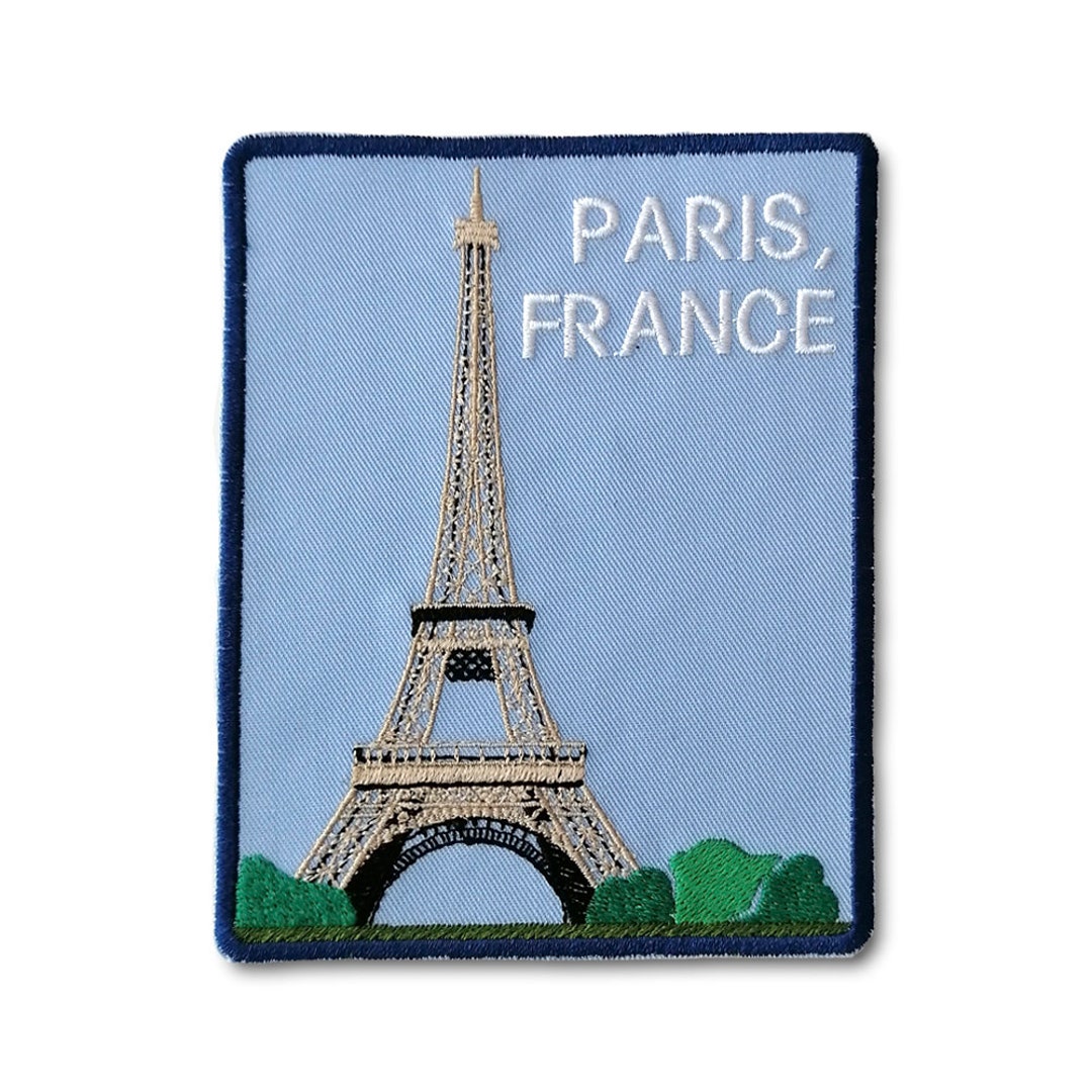 PARIS FRANCE Embroidered Patch, Machine Embroidered Backpack Patch ...