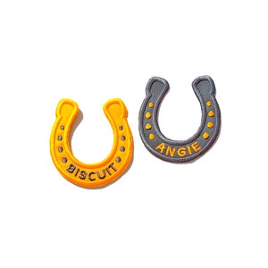 Horseshoe Personalizable Embroidered Patch. Custom Horseshoe Name Patch ...