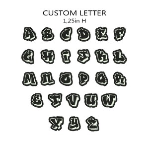 Custom Graffiti Letter, Embroidered Patches, Sew On, Iron On. - Etsy