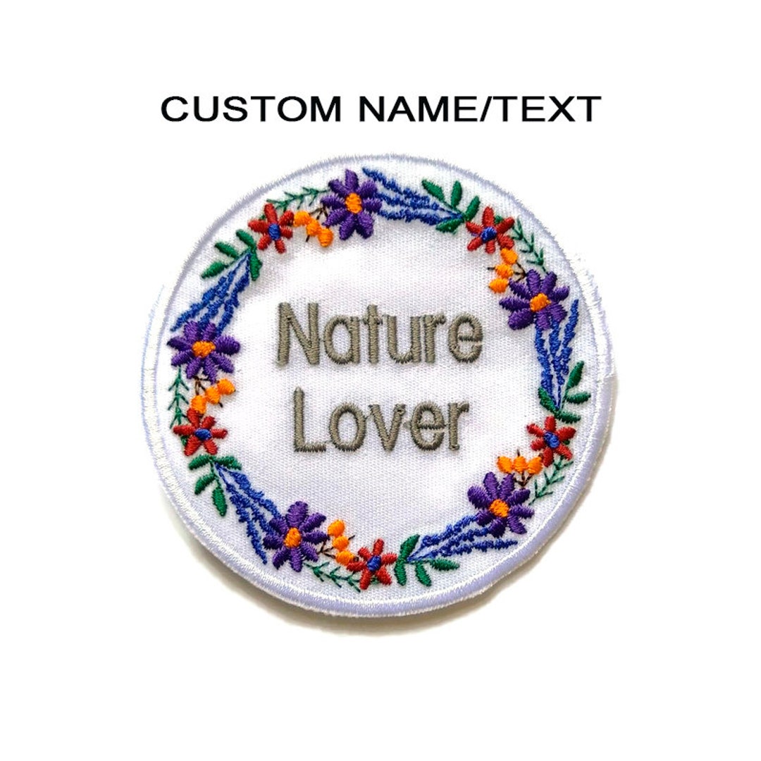 Custom Patch With Flower Crown. Custom Initials. Custom Name Tags ...