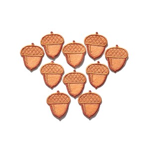 Set of Forest Tree Fruit Felt Patches. Acorn Patches, Conker, Pinecone ...