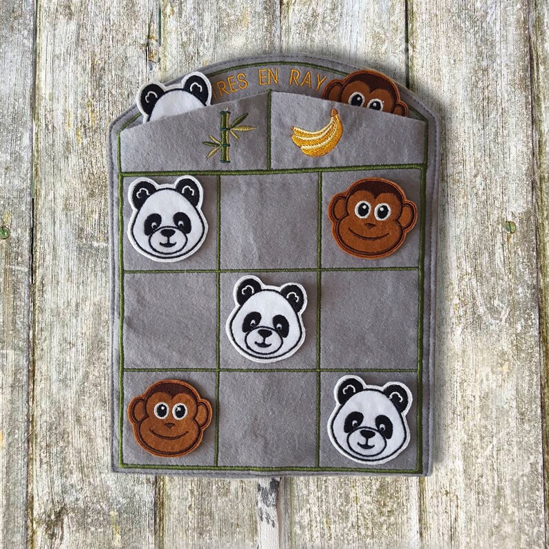 Board Game tic Tac Toe. Game of Animals Panda - Etsy