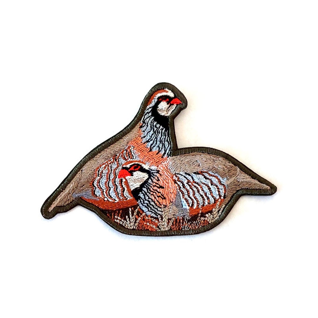 Realistic Embroidered Partridge Patch, Machine Embroidered Bird Patch ...