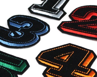 Embroidered Numbers - Etsy