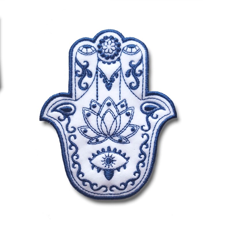 Patch Hand of Fatima, Hand of the Goddess, Hamsa Hand, Iron on Patch ...