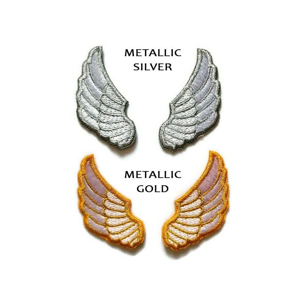 Metallic Silver/golden Angels Wings Patch. Small Wings Patch. - Etsy