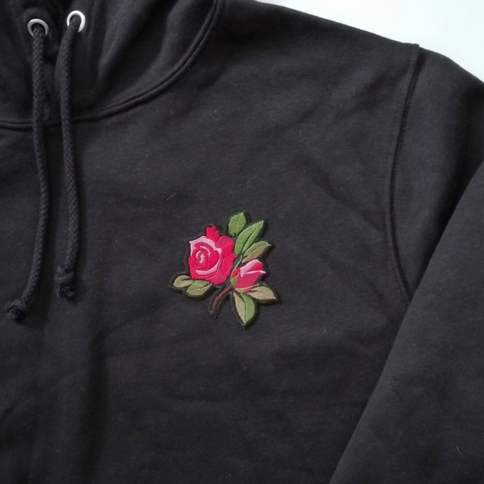 Red Rose Flower Patch Flower Embroidery Patch Botanical Iron | Etsy