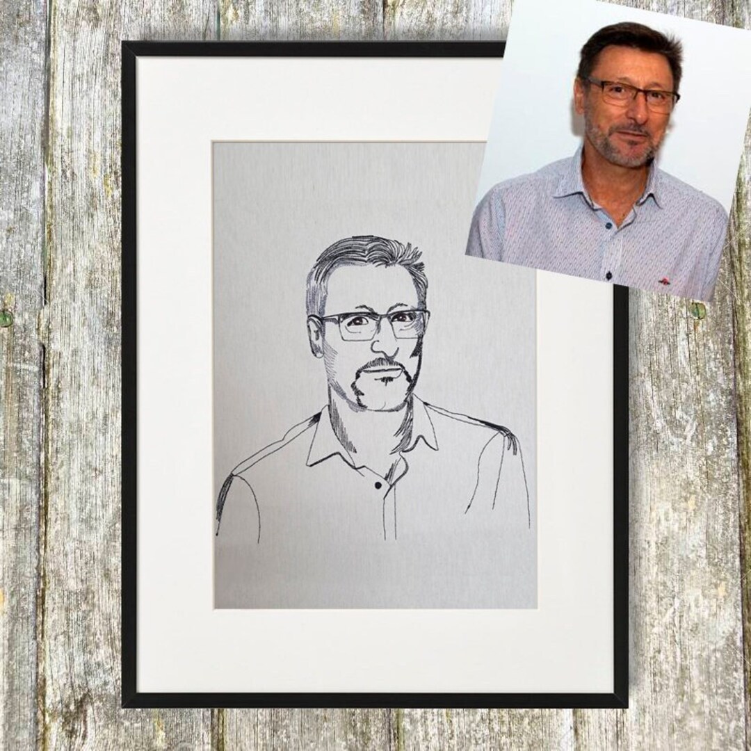 Custom Portrait Embroidery, Personalized Embroidery, Custom Photo ...