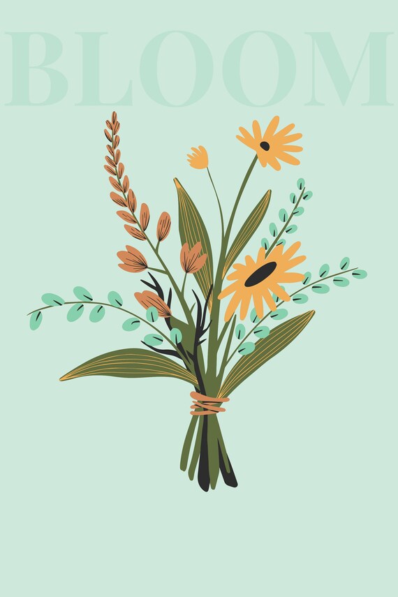 Bloom Flower Printable | Etsy