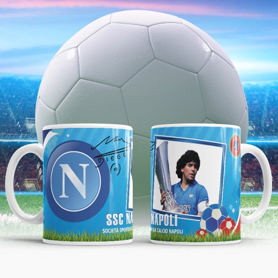 Diego Maradona Napoli Signature Football Mug - Etsy