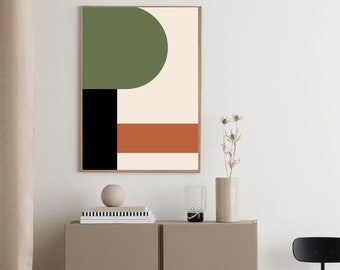 Large Abstract Art A2 Printable Art Minimal Art Grey And | Etsy