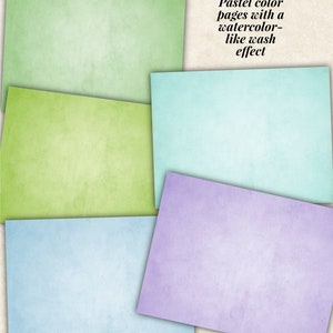 Pastel Journal Pages, Printable Junk Journal Papers, Digital Paper ...