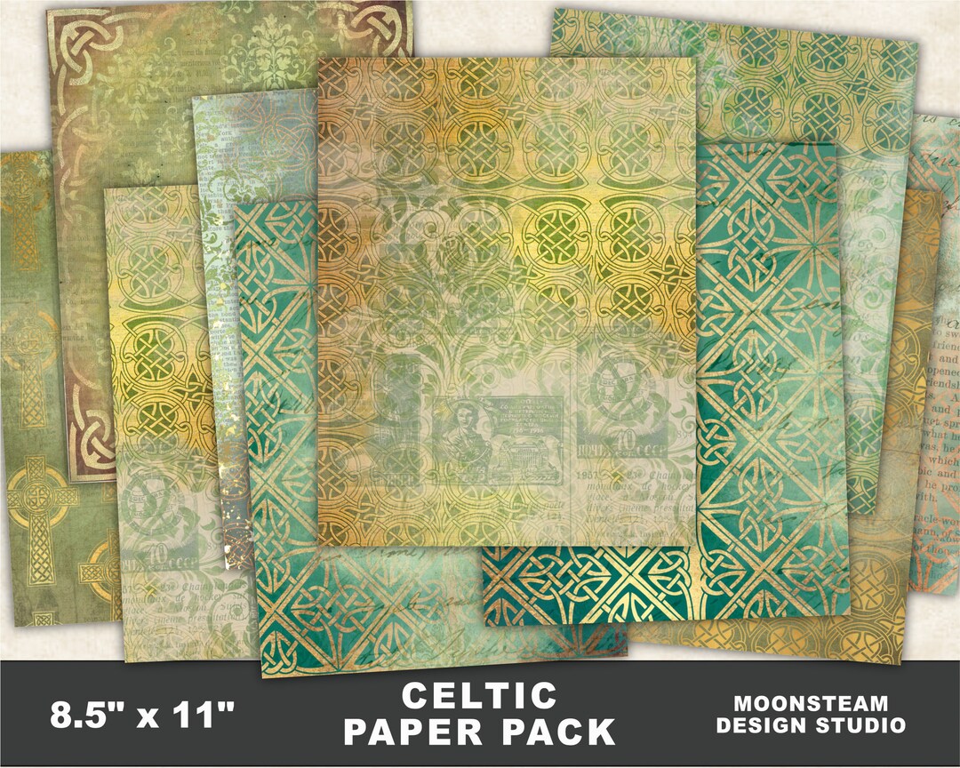 Celtic Paper Pack, St Patrick's Day, Ireland, Irish Digital Paper ...